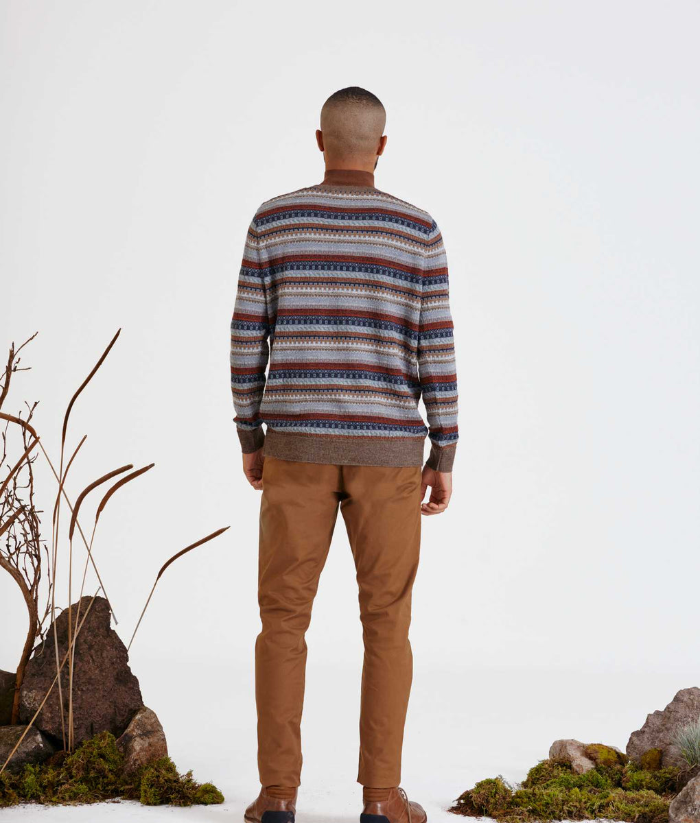 Chompa All Over Jacquard para Hombre – Patapampa Peru